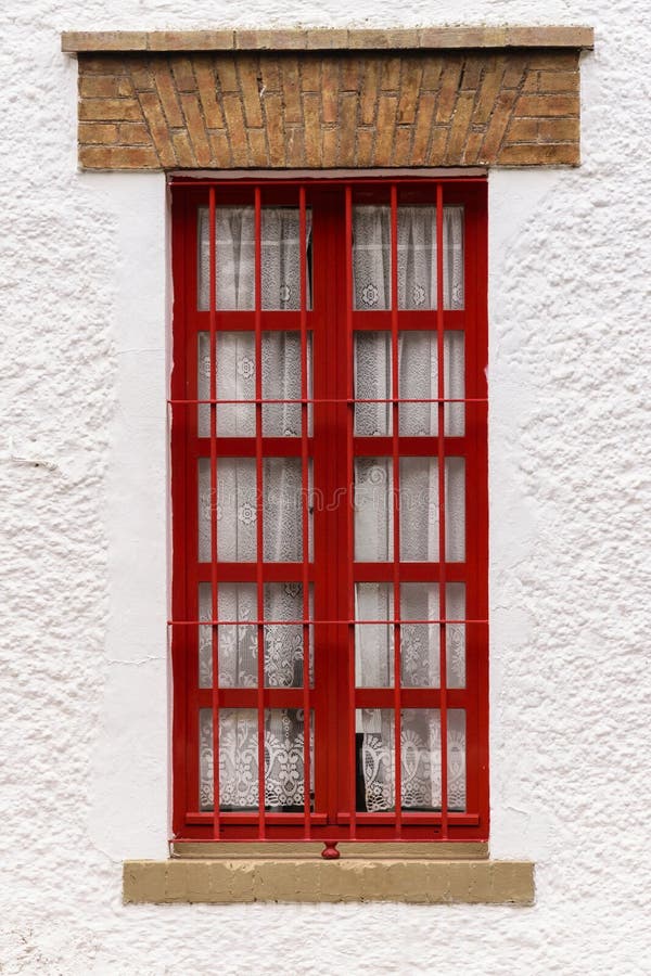 Red window stock photo. Image of decoration, english - 66218096