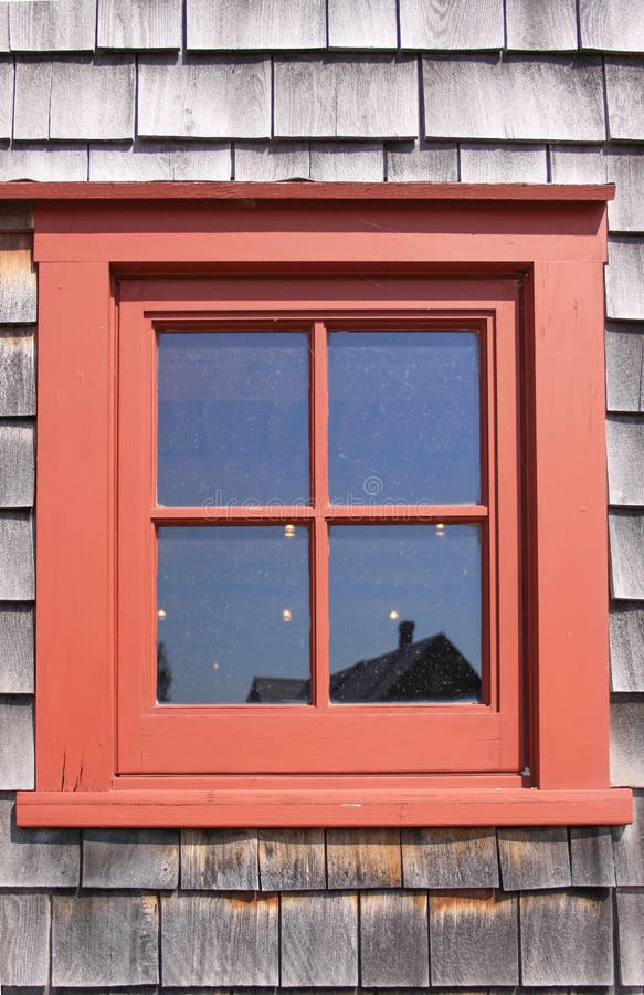 Red window stock photo. Image of glass, window, wall - 58554078