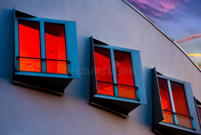 Red windows stock photo. Image of media, moulder, hour - 12213514