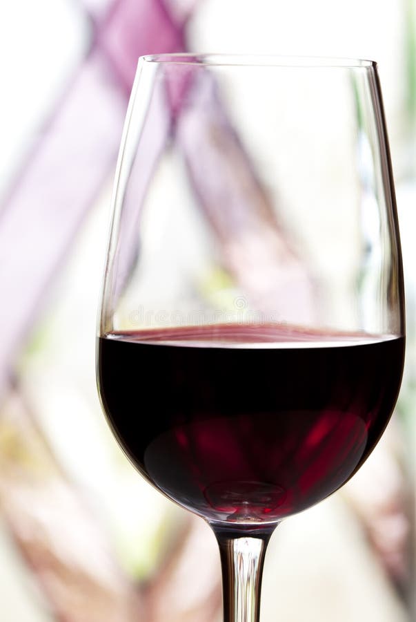 Glass of Red Wine stock photo. Image of wine, light, beaujolais - 1770600