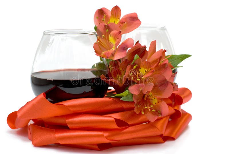 Red Wine stock photo. Image of glass, ribbon, flirting - 8866164