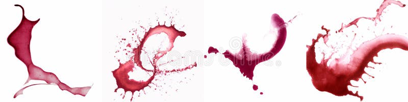 Red Wine Abstract Splash on White Stock Illustration - Illustration of ...