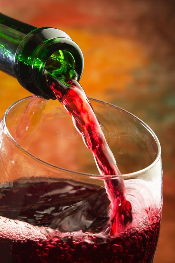Poured red wine stock image. Image of celebrate, closeup - 55021813