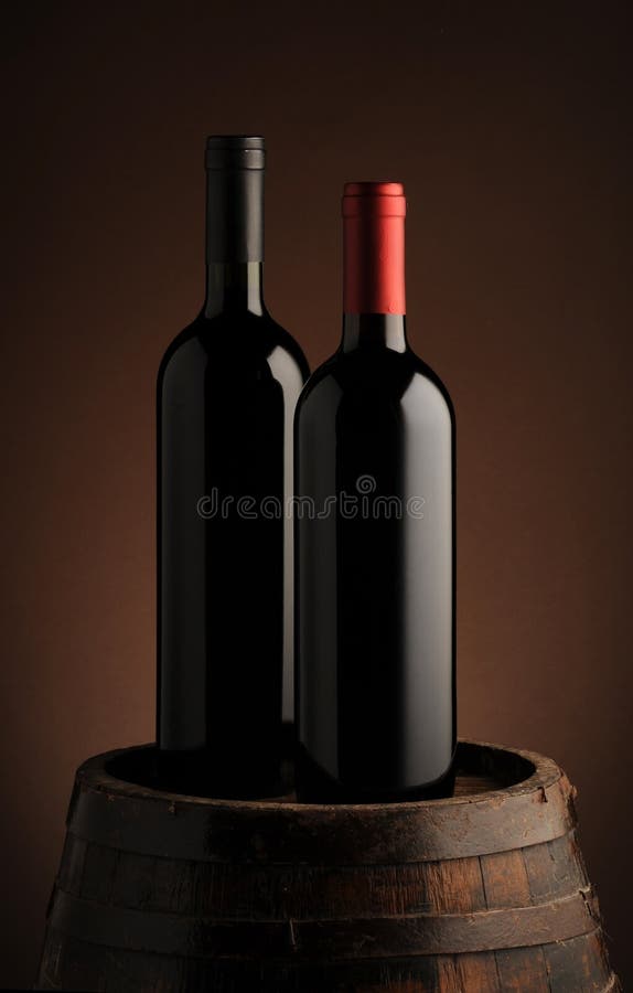 Red wine bottle stock image. Image of atmosphere, barrel - 22575845