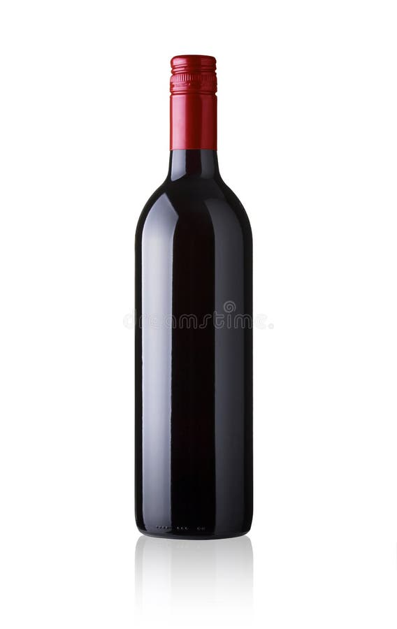 Red wine bottle - no label stock photo. Image of food - 33382272