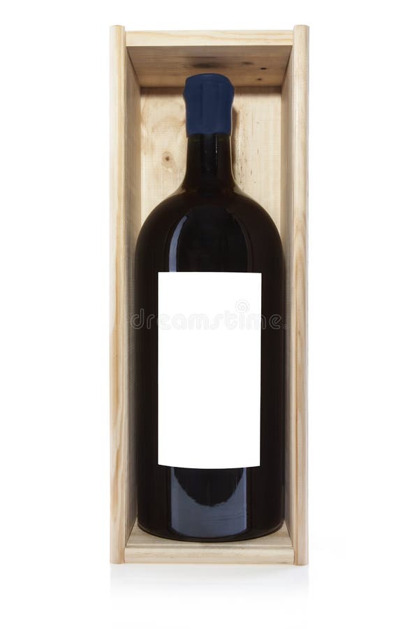 Red Wine with Box Isolated on White - Stock Image Stock Photo - Image ...