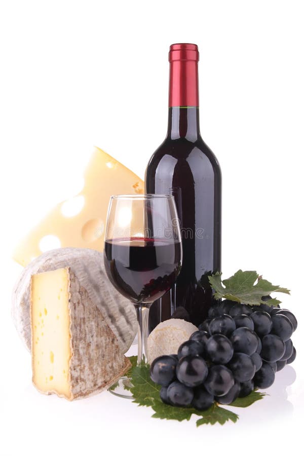 Red wine and cheese stock photo. Image of alcohol, isolated - 26652444