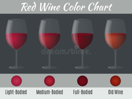 Red wine color chart. stock vector. Illustration of closeup - 61871718