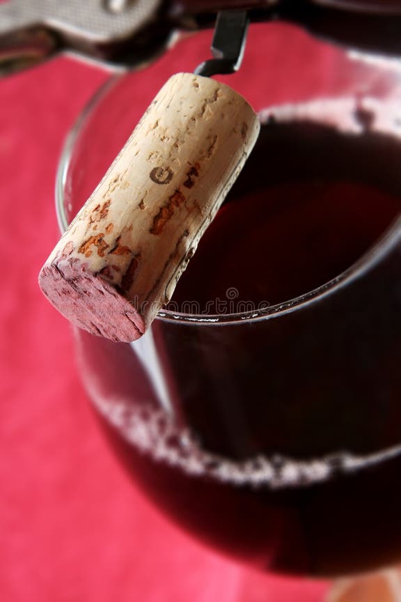 Red Wine and Cork stock image. Image of glass, corkscrew - 1757845