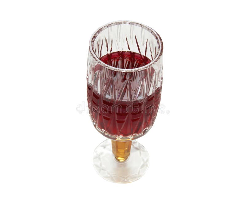 Red Wine in Crystal Wine Glass. Stock Image - Image of isolated ...
