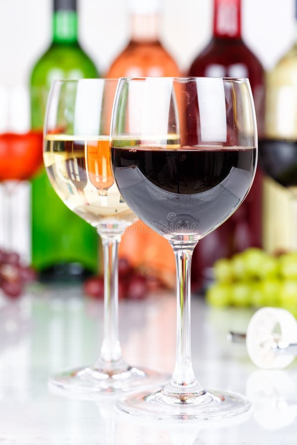 Red Wine in a Glass Portrait Format Grapes Stock Image - Image of ...