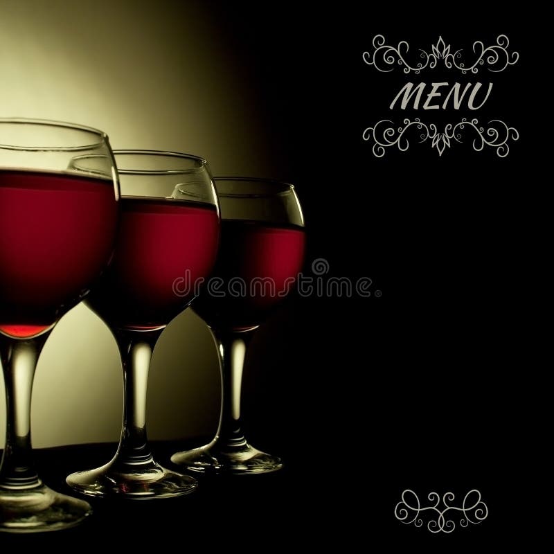 REd Wine in Glass Vintage Menu Collage Stock Image - Image of burlap ...