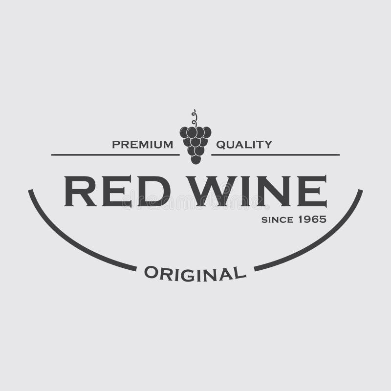 Red Wine Label. Vector Illustration Decorative Design Stock Vector ...
