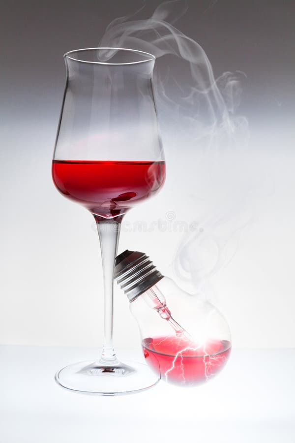 Red wine lamp Energy Drink stock image. Image of conceptual - 171761709
