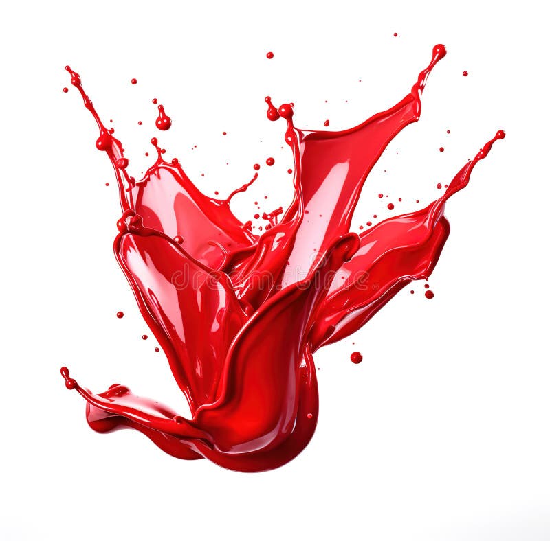 Red Wine Liquid Splash in White Background. Thick and Glossy, Creating ...