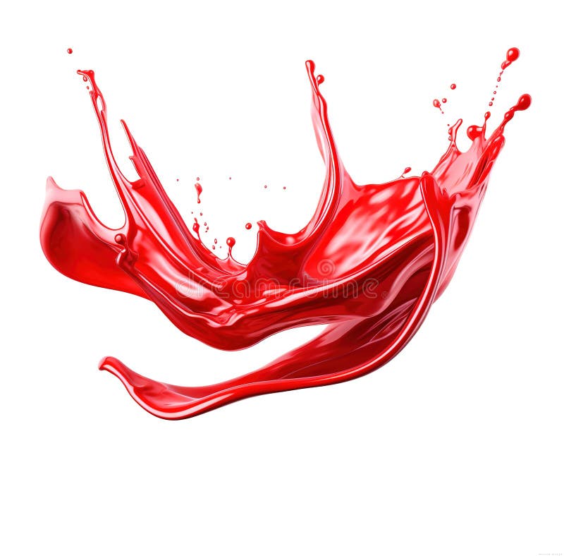 Red Wine Liquid Splash in White Background. Thick and Glossy, Creating ...