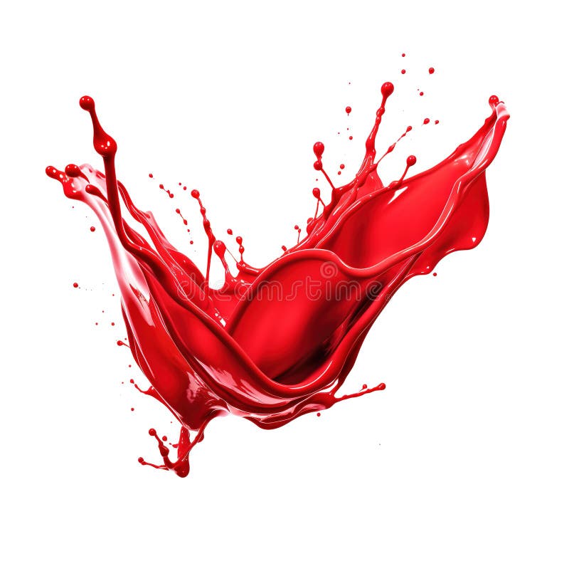 Red Wine Liquid Splash in White Background. Thick and Glossy, Creating ...