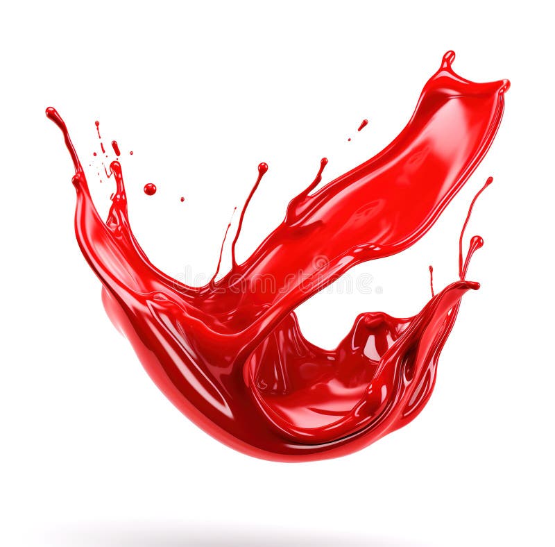 Red Wine Liquid Splash in White Background. Thick and Glossy, Creating ...