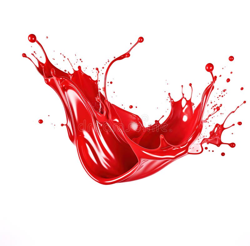 Red Wine Liquid Splash in White Background. Thick and Glossy, Creating ...