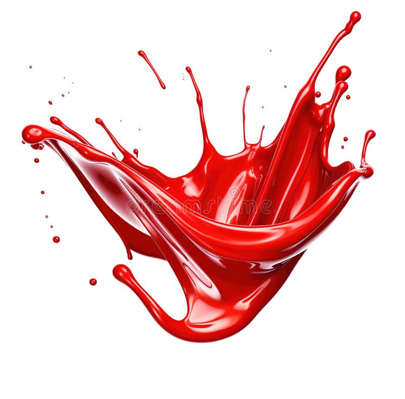 Red Wine Liquid Splash in White Background. Thick and Glossy, Creating ...