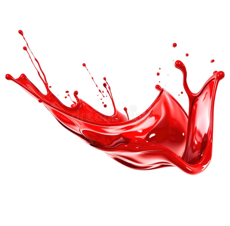 Red Wine Liquid Splash in White Background. Thick and Glossy, Creating ...