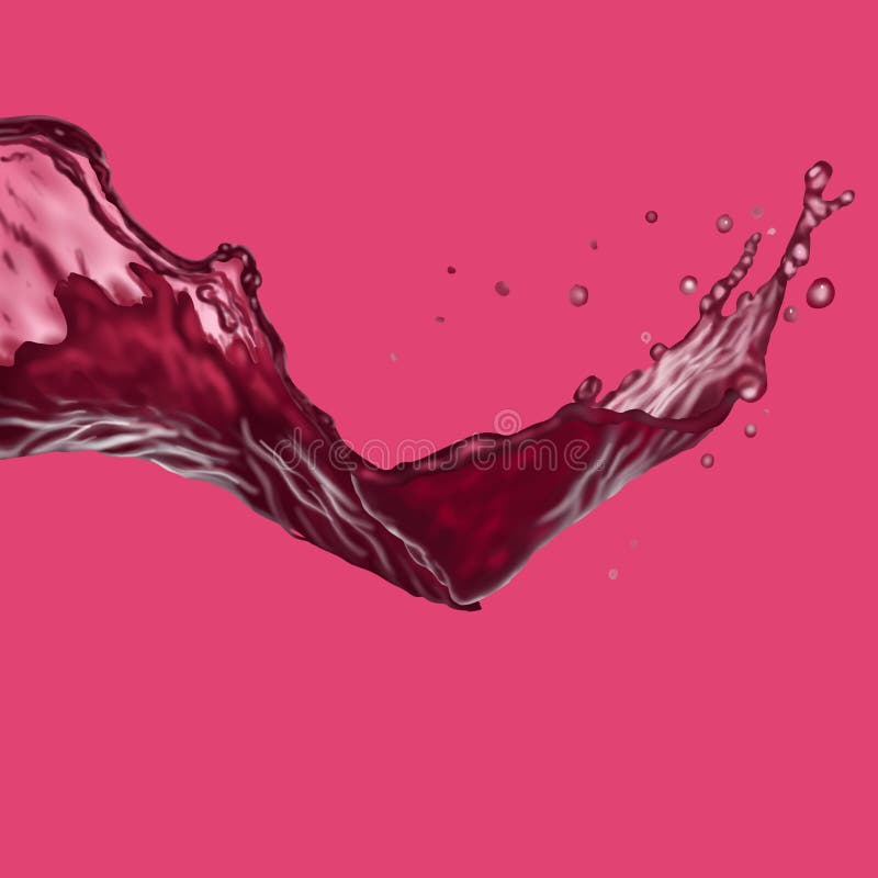 Red Wine Liquid Swirl Splash with Tiny Bubbles Creating Dynamic Wave ...