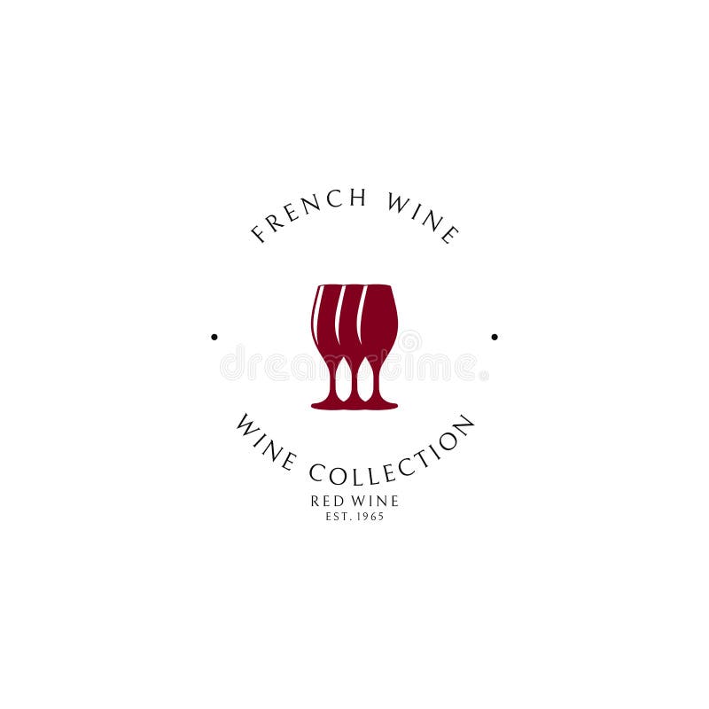 Red Wine. Logo Template. French Wine Stock Vector - Illustration of ...