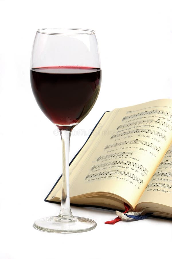 Wine and music stock image. Image of glass, piece, composition - 1149197