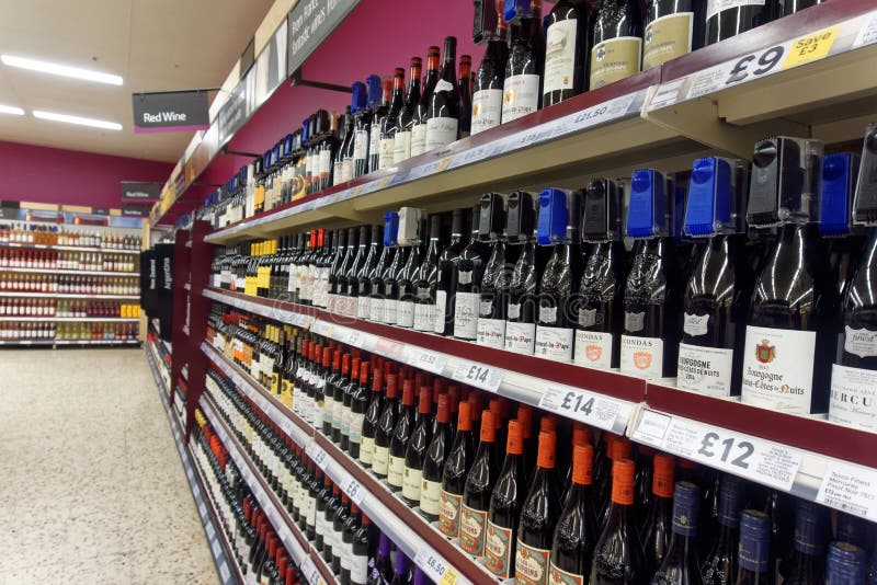 Red Wine and Other Alcohol on Sale Editorial Photo - Image of beverage ...