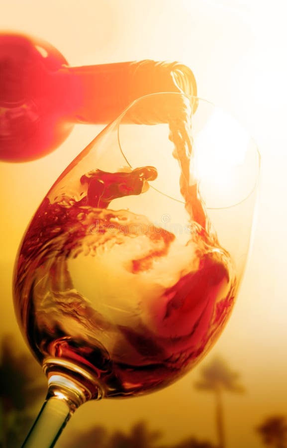 Red wine stock photo. Image of wine, pouring, sunset - 43627996
