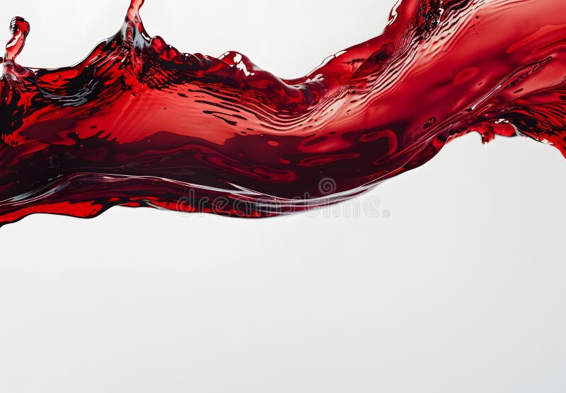 Abstract Red Wine Splash on White Background Stock Illustration ...