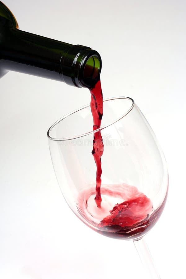 Red wine pouring stock image. Image of drink, beverage - 5399021