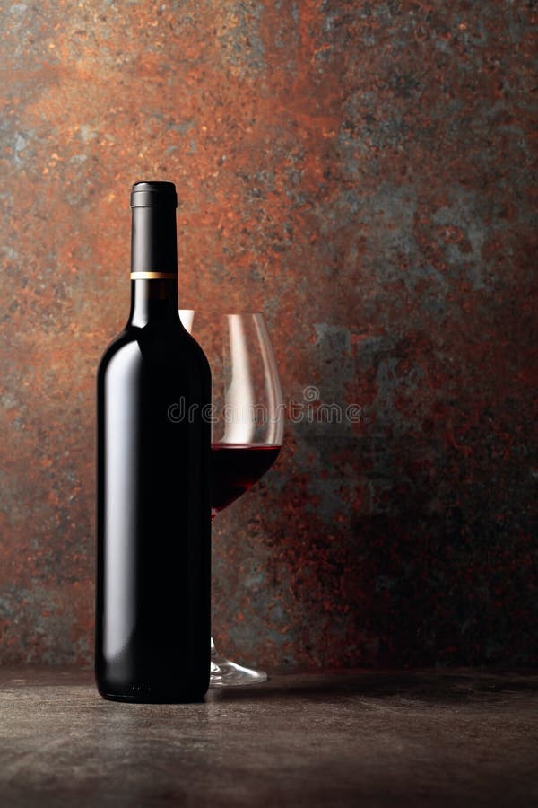 Red Wine on Rusty Brown Background Stock Photo - Image of brown ...
