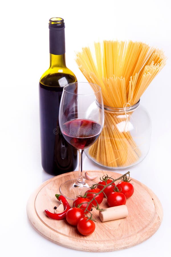 Red wine and spaghetti stock photo. Image of luxury, drunk - 18020478