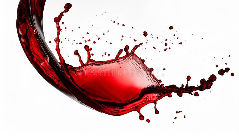 Red Wine Splash, Wine Flowing, 3d Illustration Stock Illustration ...