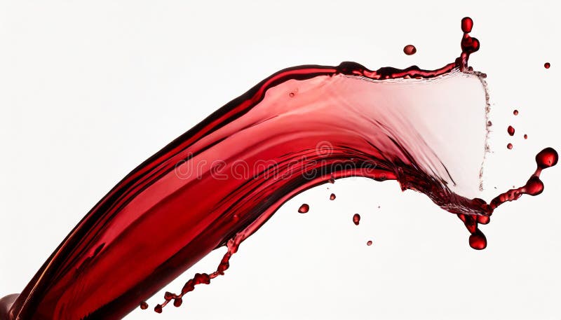 Red Wine Splash, Wine Flowing, 3d Illustration Stock Illustration ...