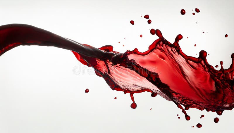 Red Wine Splash, Wine Flowing, 3d Illustration Stock Illustration ...
