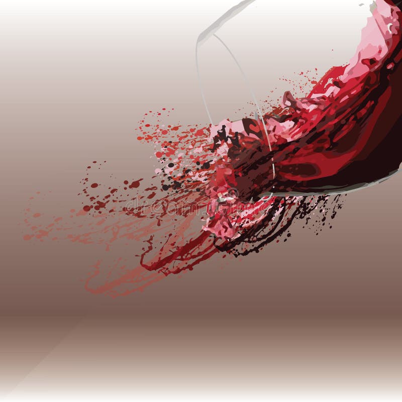 Red Wine Splash. Vector Illustration Decorative Design Stock Vector ...