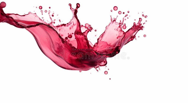 Red Wine Splash on White Background. Generative Ai Stock Illustration ...