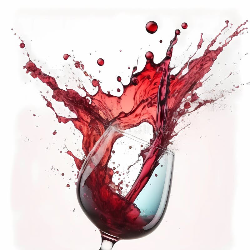 Red Wine Splatter for Beautiful Brush Concept Stock Illustration ...