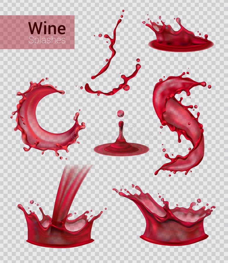 Red Wine Spray Collection stock vector. Illustration of concept - 127714100