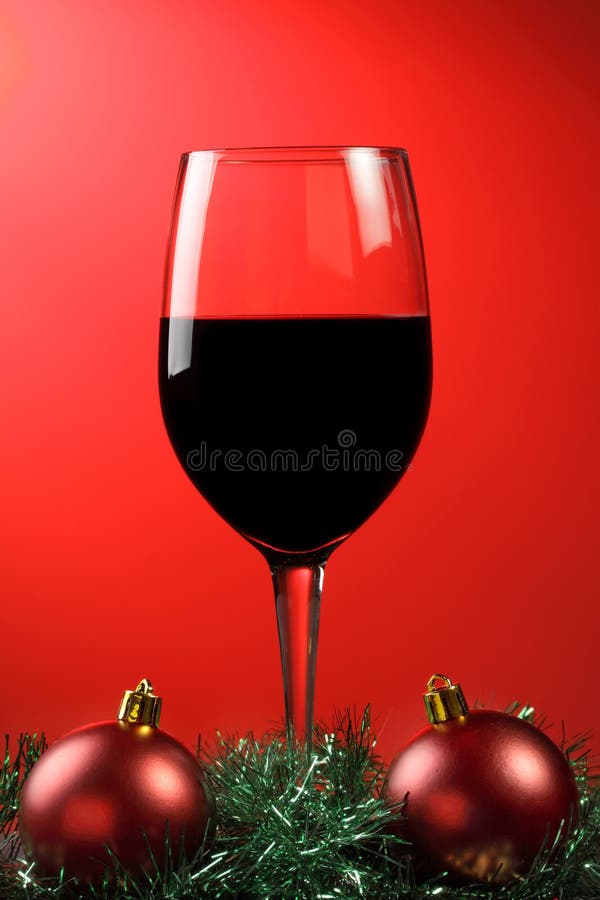 Red wine xmas. stock image. Image of celebration, elegant - 6940359
