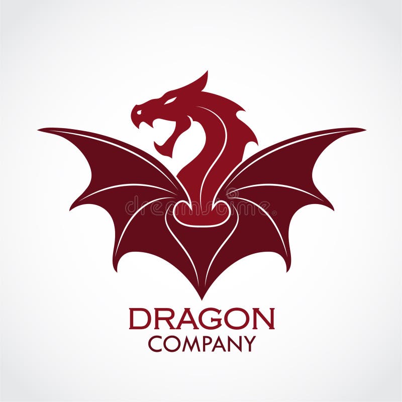 Dragon Logo Myth Animal Icon Stock Vector - Illustration of dragon ...