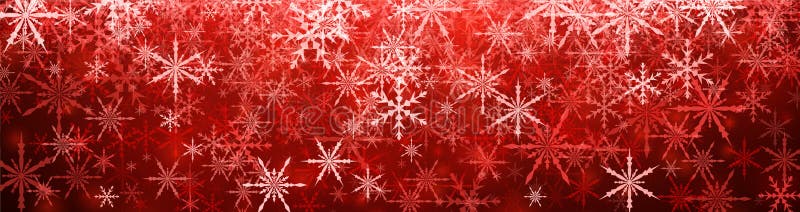 Red Winter Banner with Snowflakes. Stock Vector - Illustration of cold ...