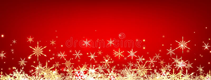 Red Winter Banner with Snowflakes. Stock Vector - Illustration of ...