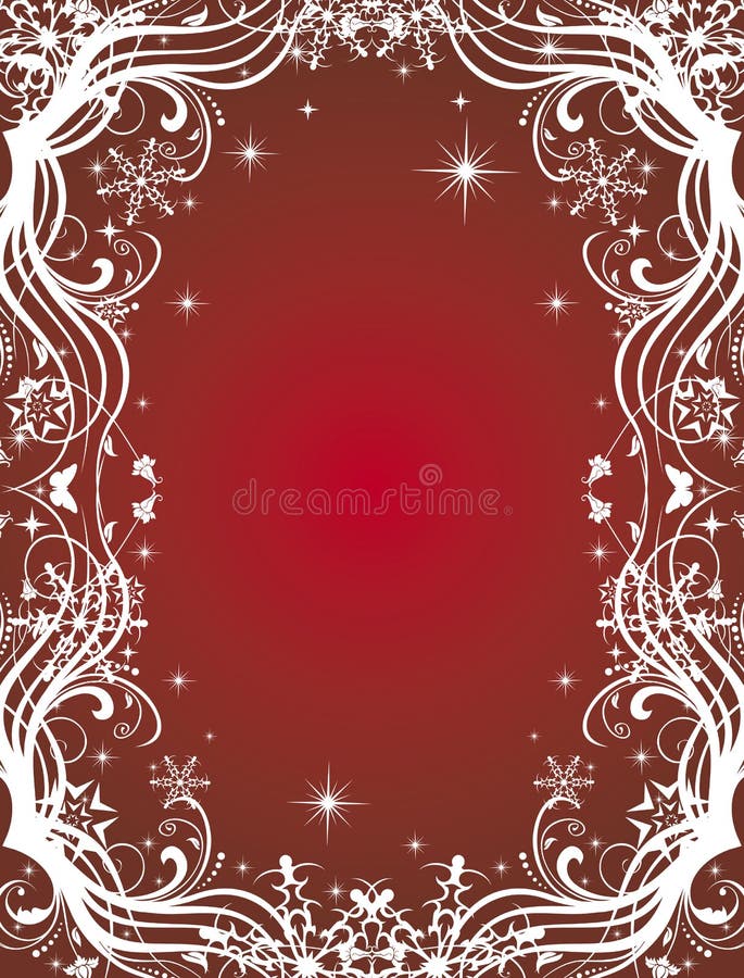 Christmas Frame in Red with Candles Stock Vector - Illustration of ...