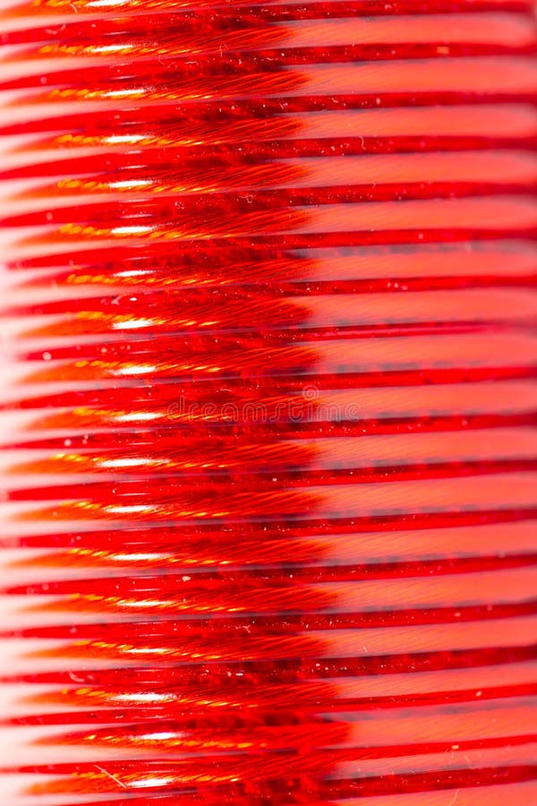 Red Wire As a Backdrop. Macro Stock Image - Image of fiber, closeups ...