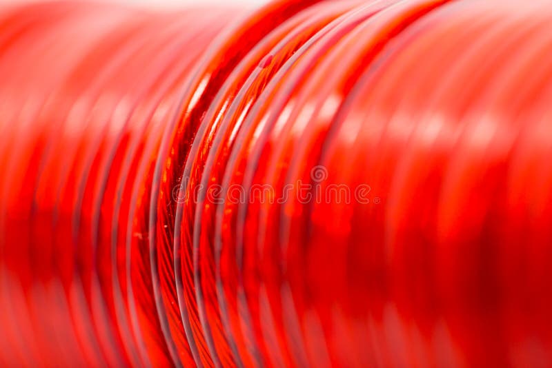 Red Wire As a Backdrop. Macro Stock Photo - Image of ethernet, cord ...