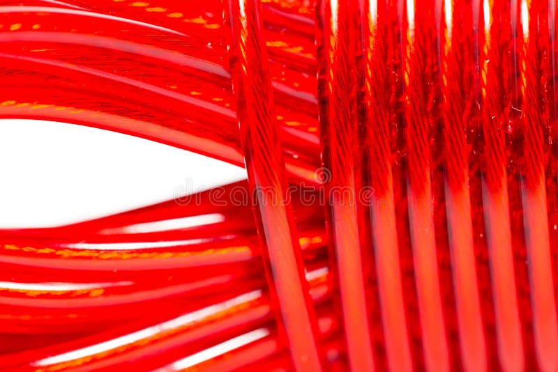 Red Wire As a Backdrop. Macro Stock Image - Image of bundle, color ...