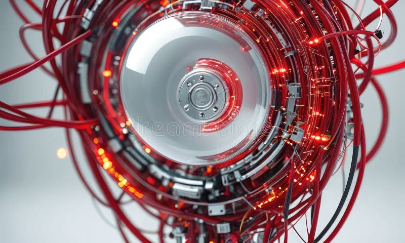 A Red Wire Circle with a White Center is Shown in the Image. Stock ...